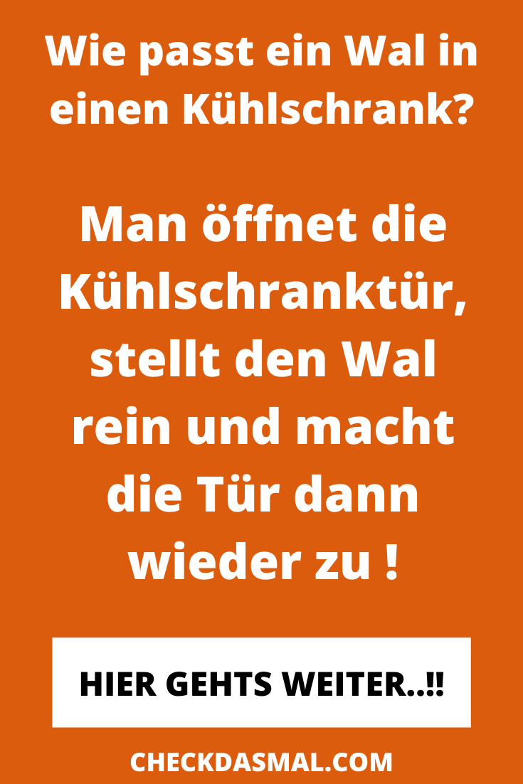 Der Wal und der Kühlschrank - checkdasmal.com