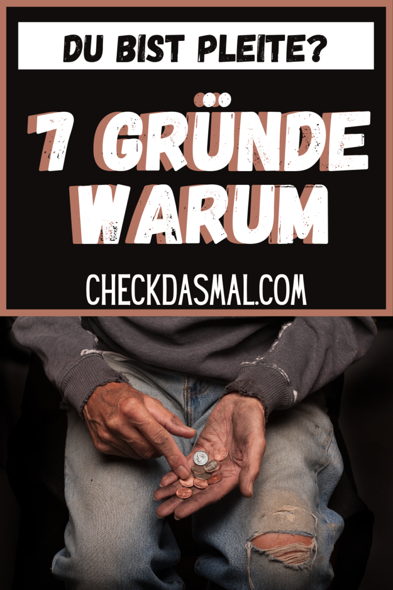 7 Gründe, warum du immer Pleite bist - checkdasmal.com